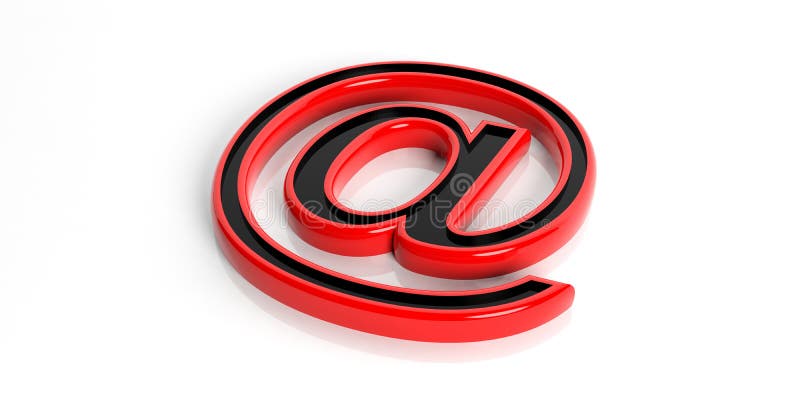 3d Rendering Red Mail Symbol Stock Illustration - Illustration of ...