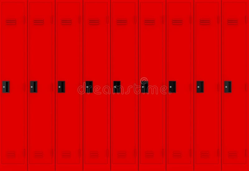 Set of Metal Lockers, Top View Stock Illustration - Illustration of ...