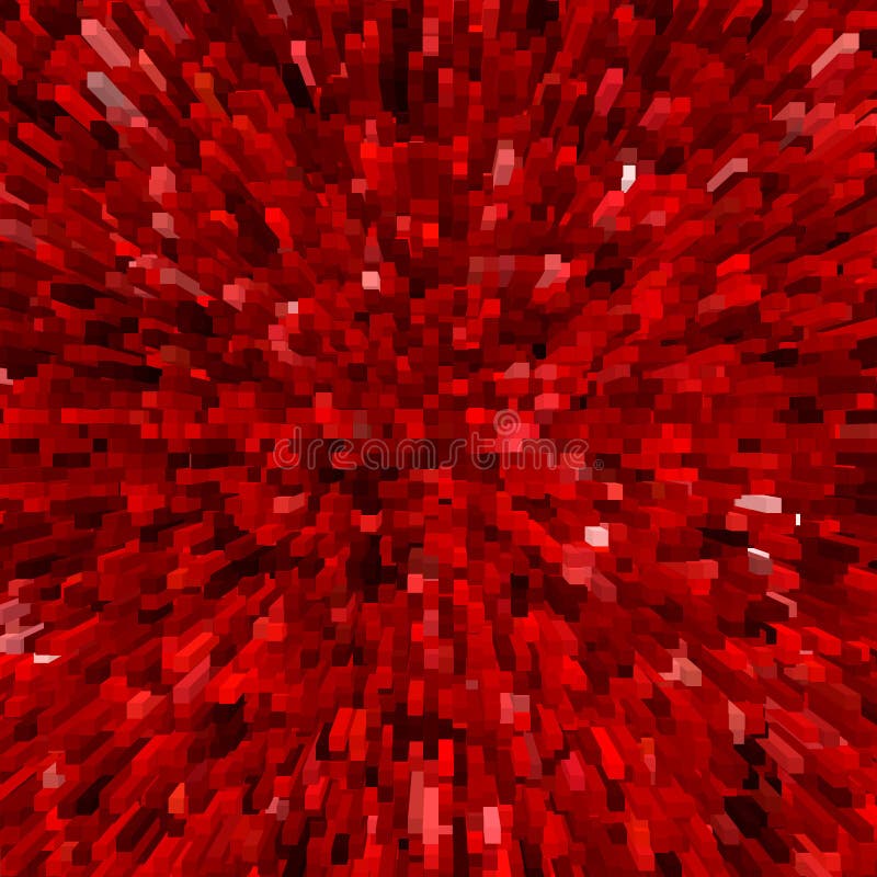 3D rendering of red pixels stock illustration. Illustration of colors ...