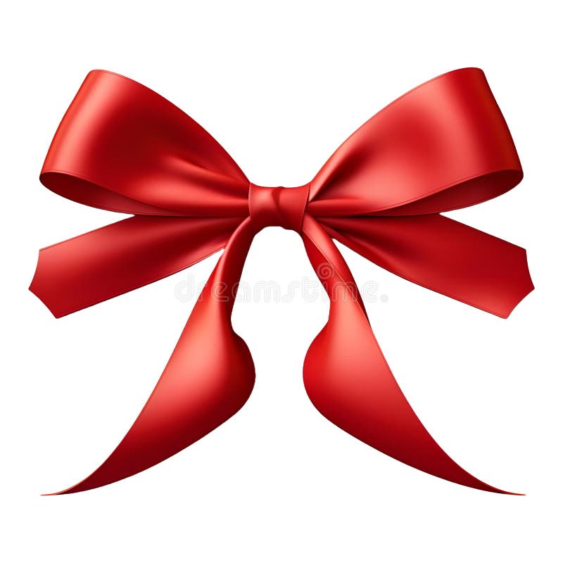 3D Rendering of a Red Ribbons on Transparent Background - Ai Generated ...