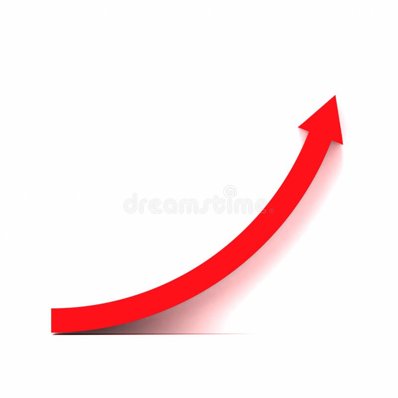 Red growth curve stock illustration. Illustration of graph - 113734844
