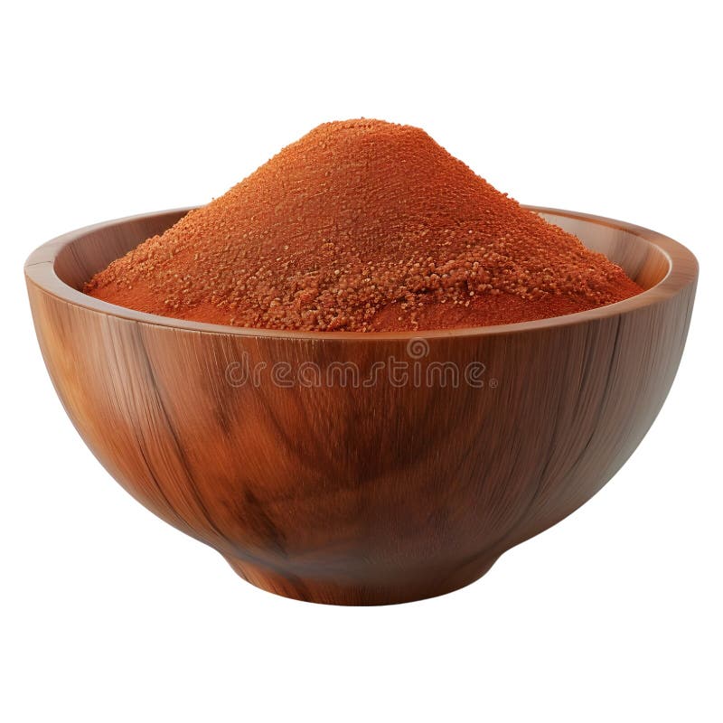 3D Rendering of a Red Spice Grinded in a Bowl on Transparent Background ...