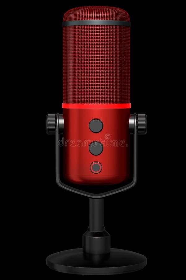 Studio Condenser Microphone Stock Illustration - Illustration of ...
