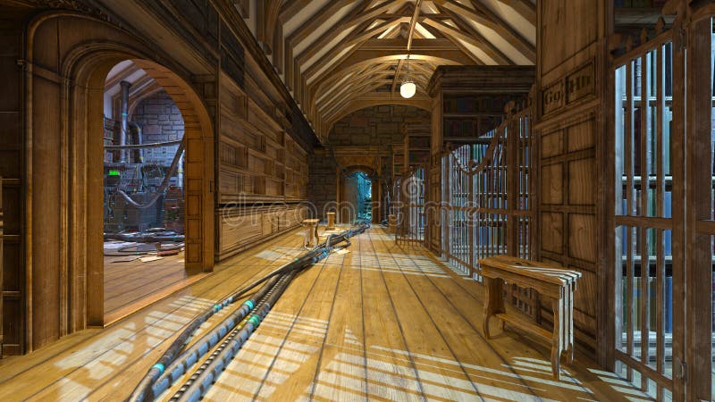 3D Rendering of the Reference Room Stock Illustration - Illustration of ...