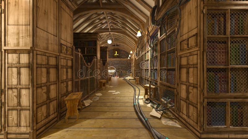 3D Rendering of the Reference Room Stock Illustration - Illustration of ...