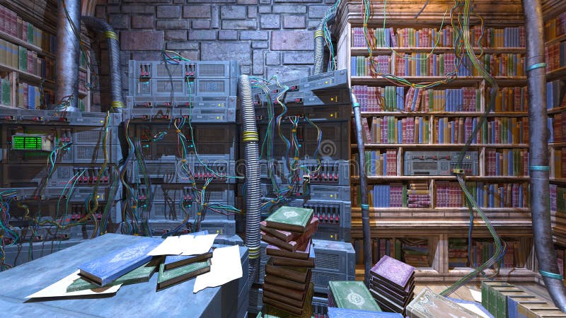 3D Rendering of the Reference Room Stock Illustration - Illustration of ...