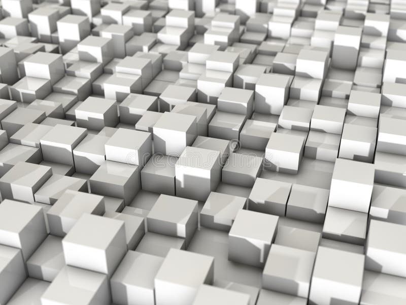 3d Rendering Render White Cubic Reflection Reflections Shiny Glossy ...