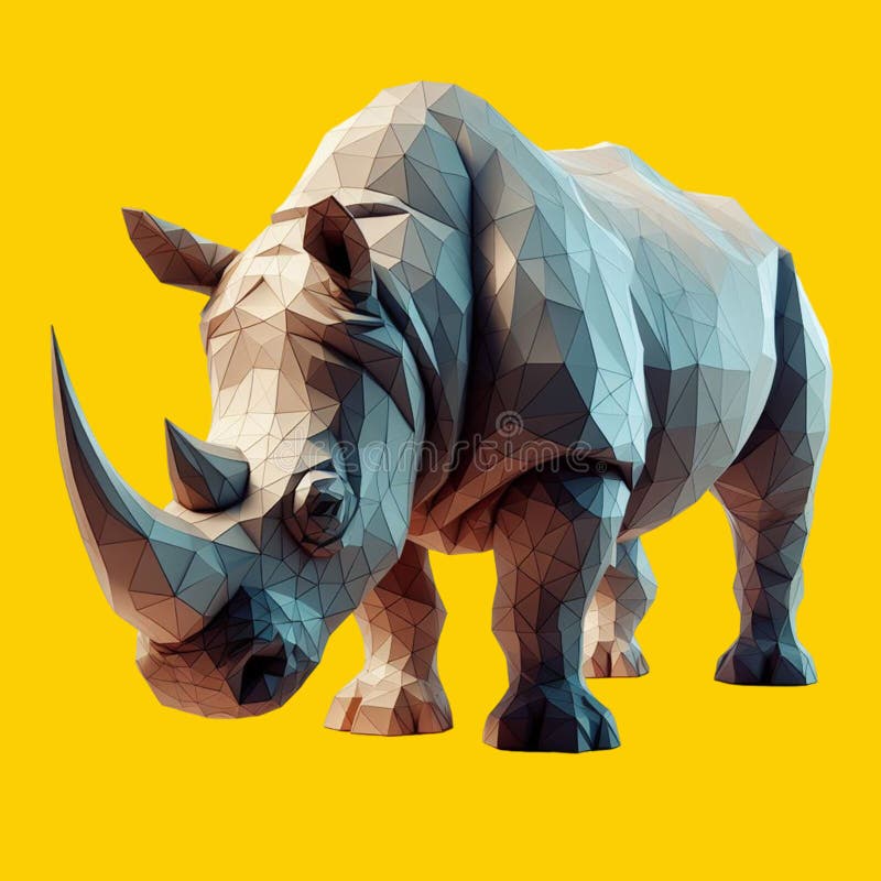 Rhino Polygon Stock Illustrations – 285 Rhino Polygon Stock ...