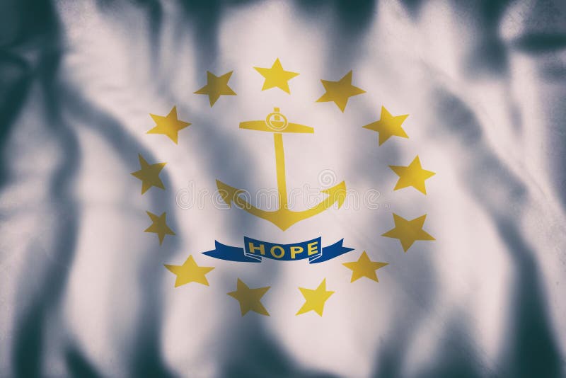 Rhode Island State flag stock illustration. Illustration of emblem ...