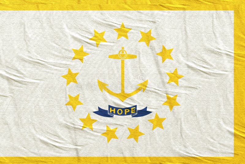3d Rendering of Rhode Island State Flag Stock Illustration ...