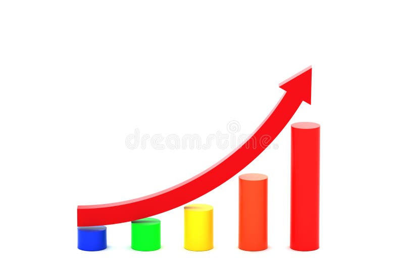 Red Rising Curve To Success Stock Illustration - Illustration of ...