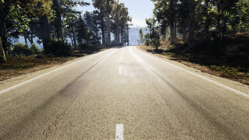 3D Rendering of a Road in the Middle Transportation System Stock Image ...