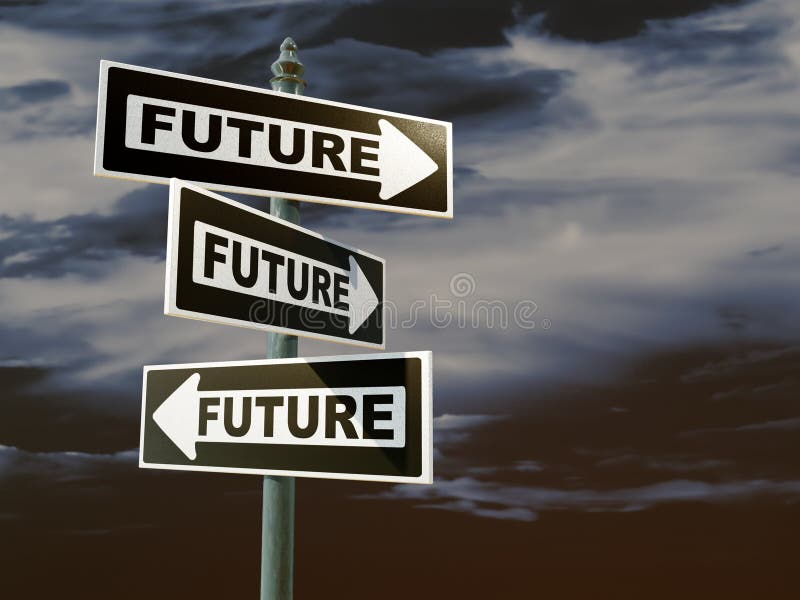 Different future scenarios stock illustration. Illustration of passage ...