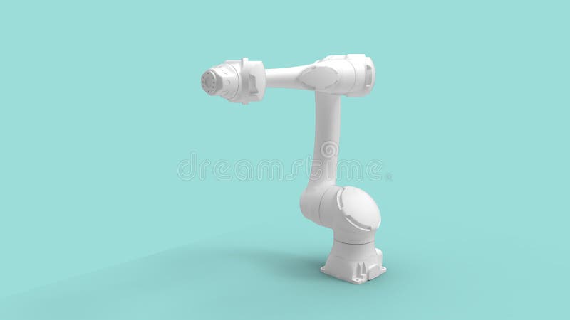 3D Rendering of a Robot Arm Production Bot Worker Automated Isolated ...