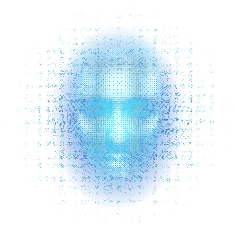 3d Rendering of Cyborg Face on White Background Represent Artificial ...