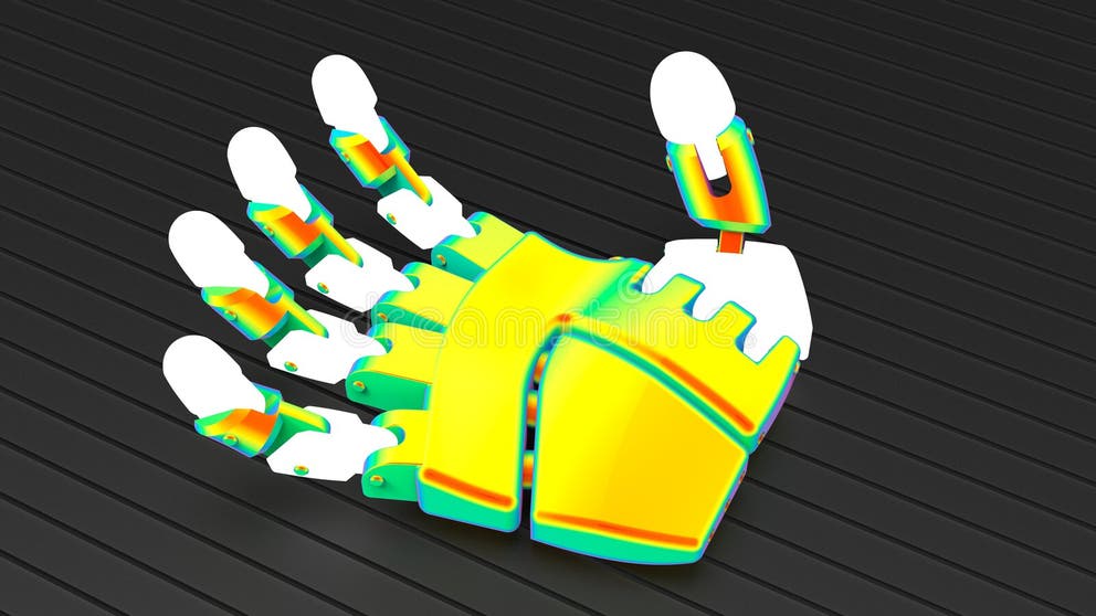Robotic Hand Finite Element Stock Illustrations – 22 Robotic Hand ...