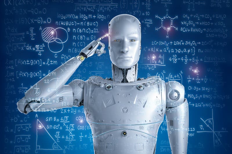 Robot Learning Solving Problems Artificial Intelligence Stock Photos ...