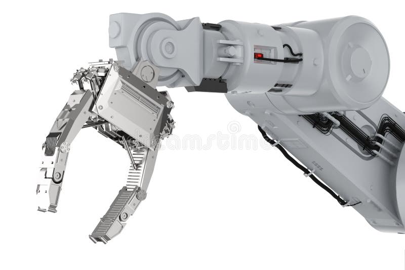 Robotic arm or robot hand stock illustration. Illustration of automaton ...