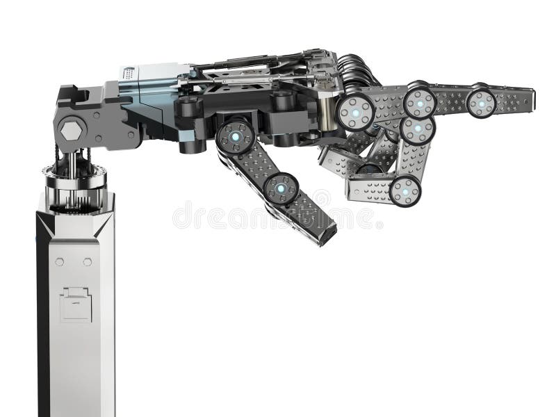 Robotic Hand Finger Point Isolated Stock Illustration - Illustration of ...