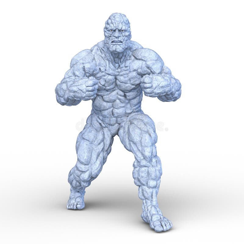 3D Rendering of a Rock Monster Stock Illustration - Illustration of ...