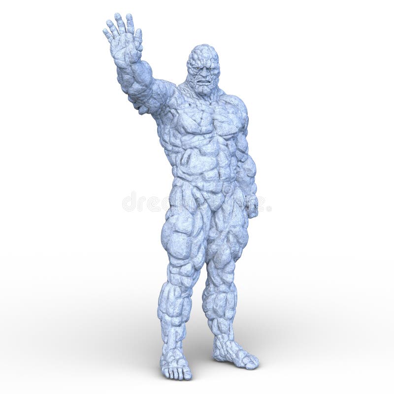 3D Rendering of a Rock Monster Stock Illustration - Illustration of ...