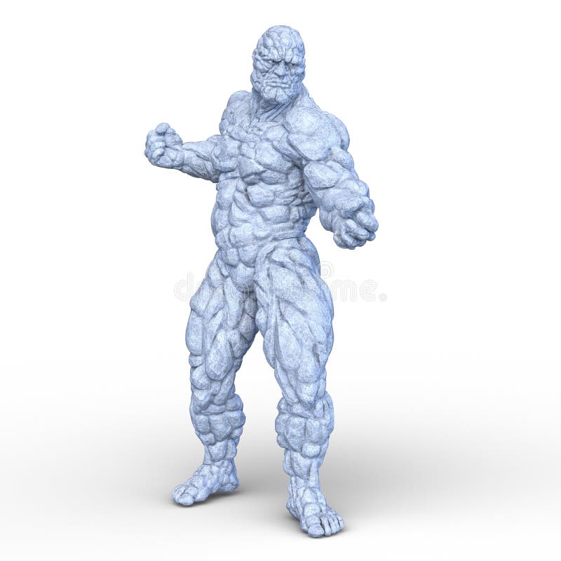 3D Rendering of a Rock Monster Stock Illustration - Illustration of ...