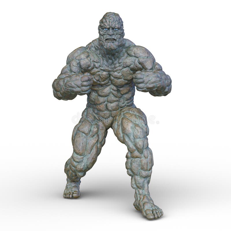 3D Rendering of a Rock Monster Stock Illustration - Illustration of ...