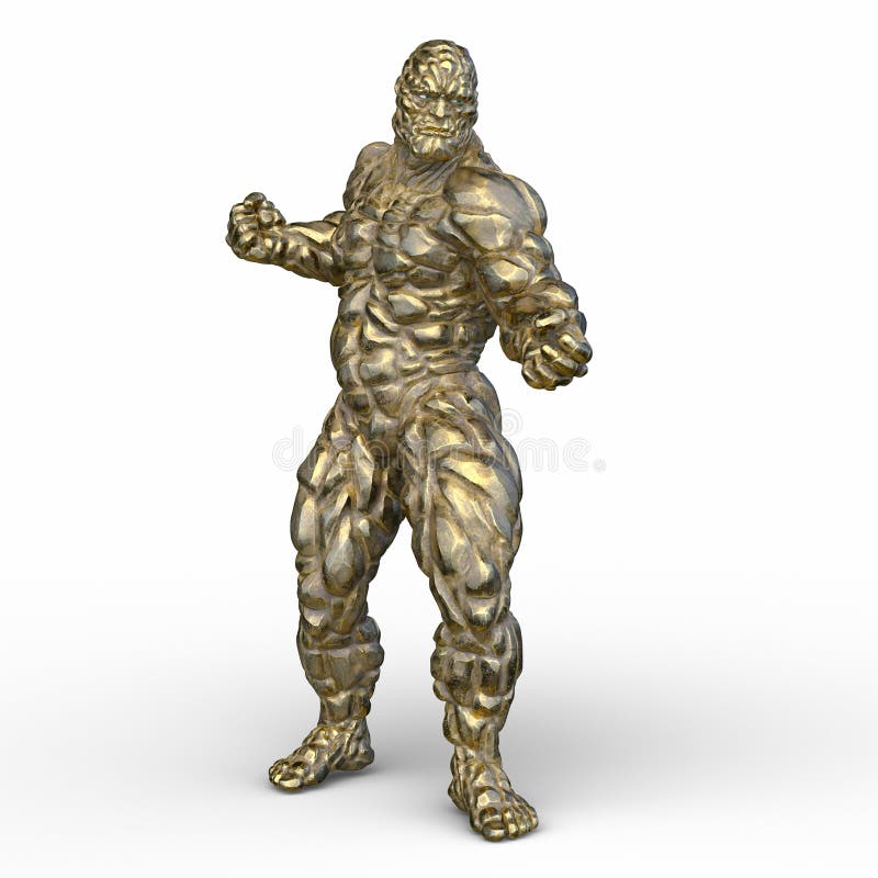 3D Rendering of a Rock Monster Stock Illustration - Illustration of ...