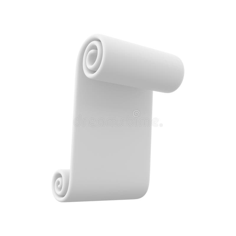 3D Rendering a Roll of Paper with a Dot Symbol. 3d Rendering Paper Roll ...