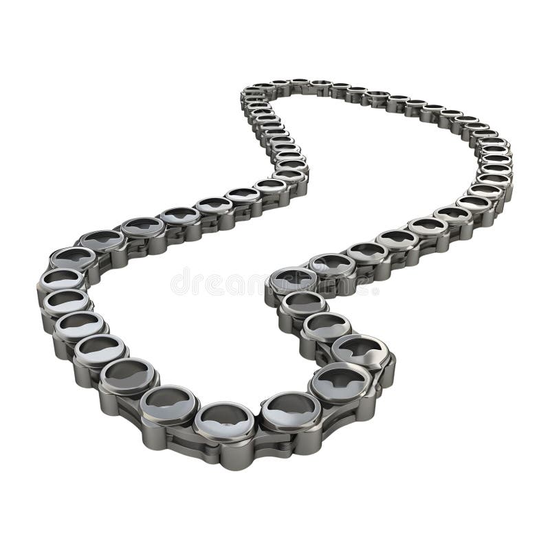 3D Rendering of a Roller Chain on Transparent Background - Ai Generated ...
