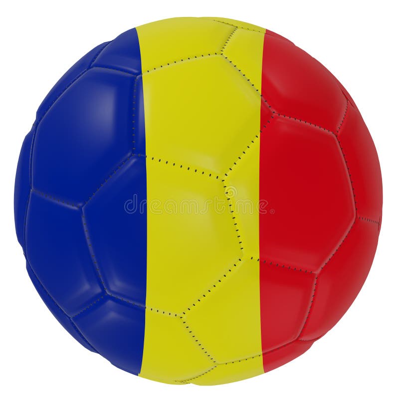 Soccer Football Ball With Flag Of Romania Stock Illustration ...