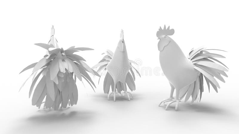 Crowing Rooster Outline Stock Illustrations – 92 Crowing Rooster ...