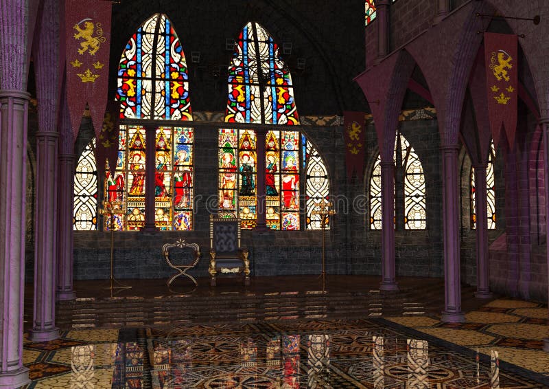 3D Rendering Royal Hall stock illustration. Illustration of decoration ...