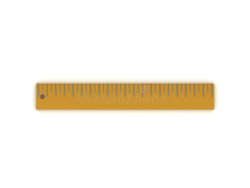 3D Rendering of a ruler stock illustration. Illustration of depiction ...