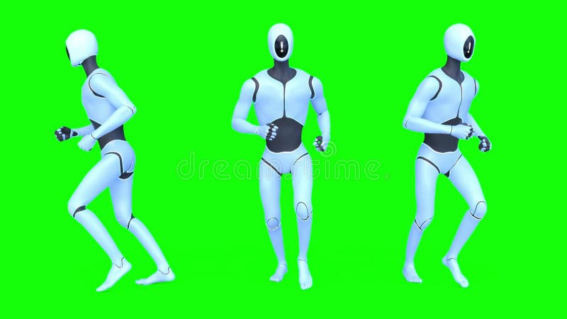 3D Rendering of a Running Male Cyborg Stock Video - Video of helmet ...