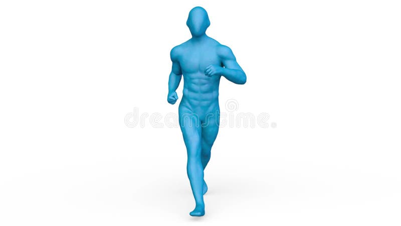 3D Rendering of a Running Man Image Stock Footage - Video of model ...