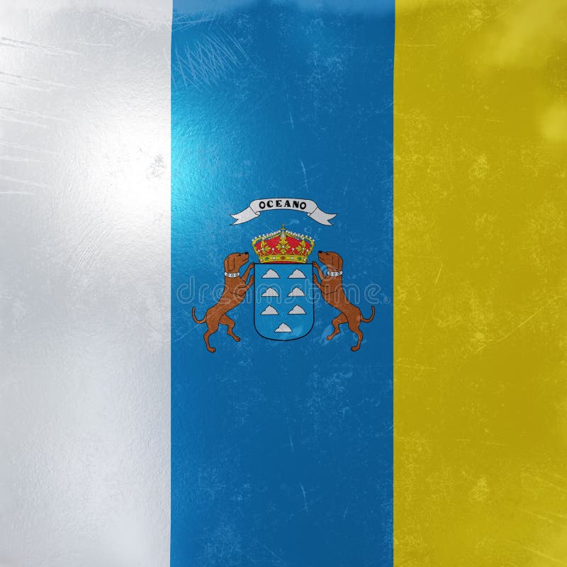 Canary islands flag icon stock illustration. Illustration of sign ...