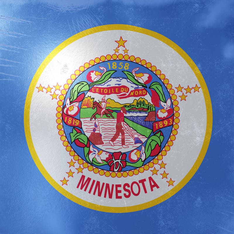 Minnesota State flag icon stock illustration. Illustration of paul ...