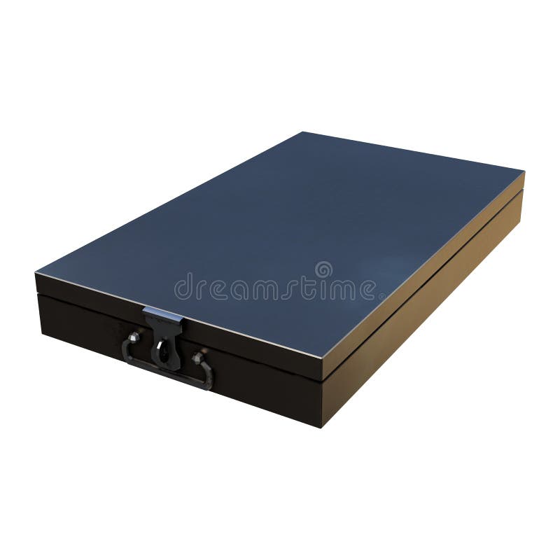 3D Rendering Safe Case on White Stock Illustration - Illustration of ...
