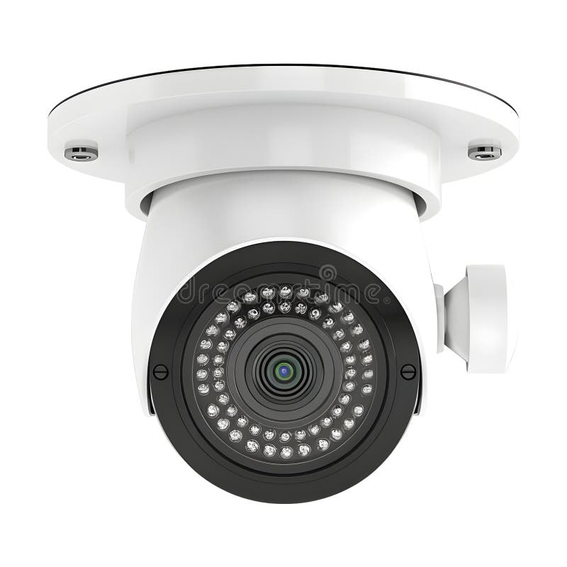 3D Rendering of a Safety Security Camera on Transparent Background - Ai ...
