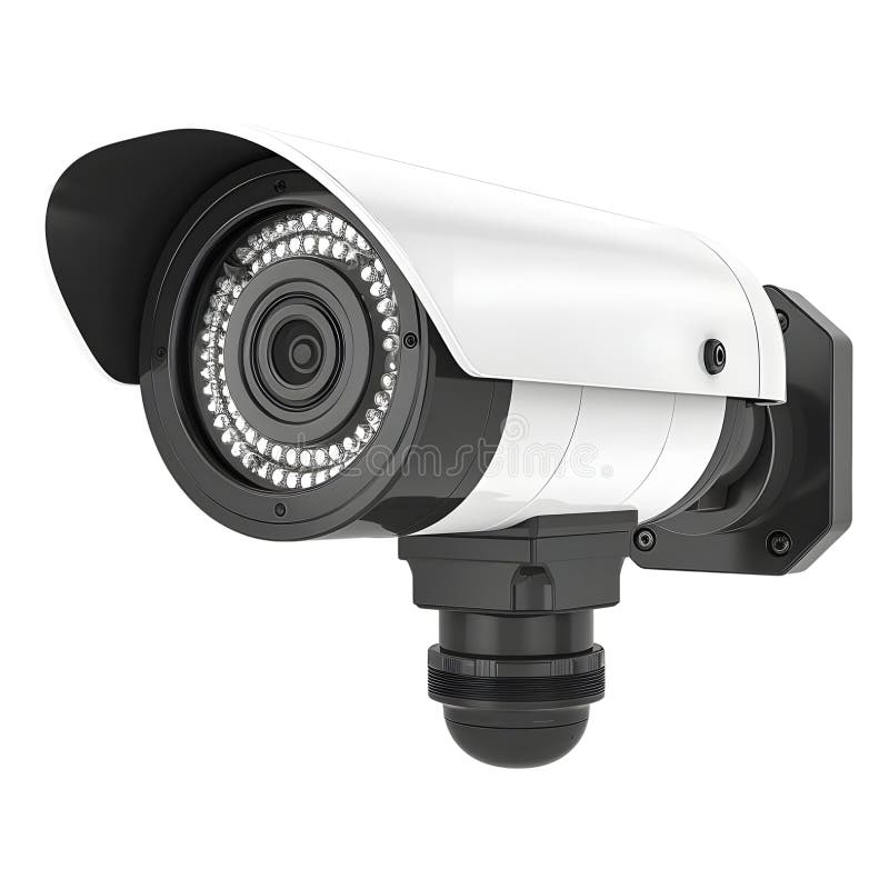 3D Rendering of a Safety Security Camera on Transparent Background - Ai ...