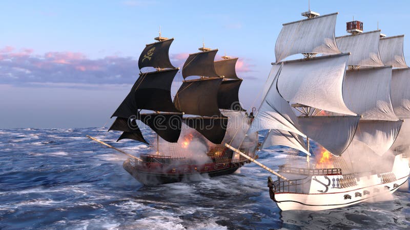 3D Rendering of the Sailing Boats Stock Illustration - Illustration of ...