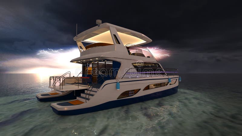 3D Rendering of Sailing Ship Stock Illustration - Illustration of ...