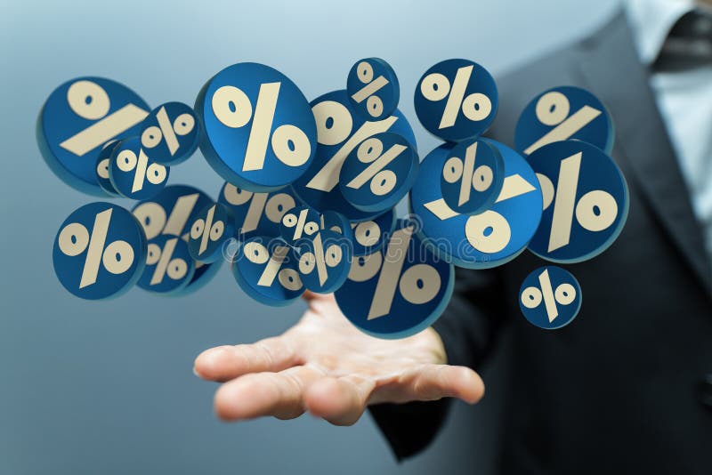 3d Rendering Sales Concept on a Male S Hand Stock Image - Image of ...