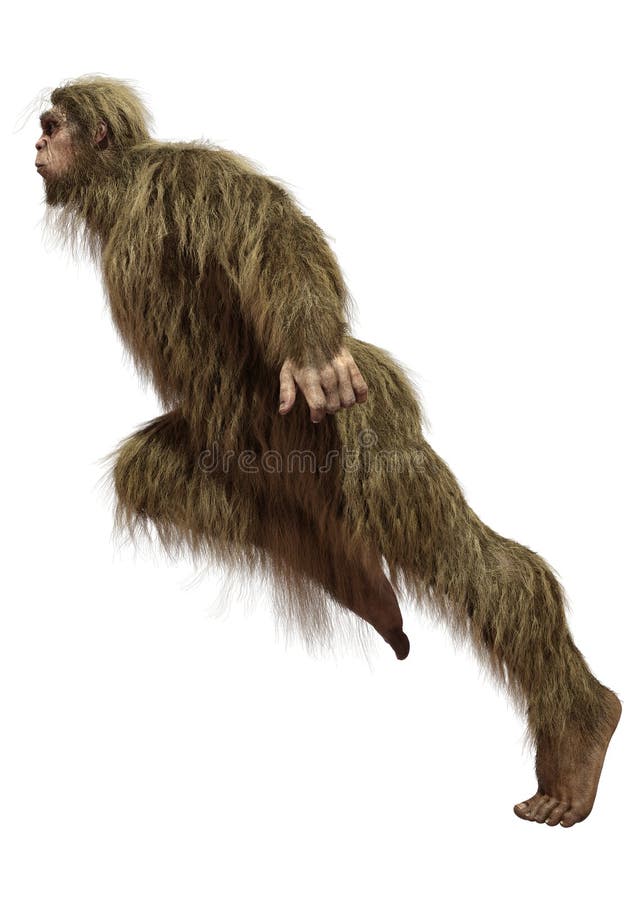 3D Rendering Sasquatch on White Stock Illustration - Illustration of ...