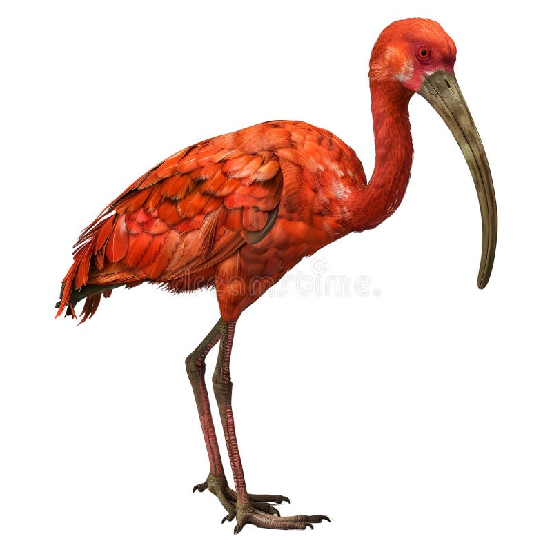 3D Rendering of a Scarlet Ibis on Transparent Background - Ai Generated ...