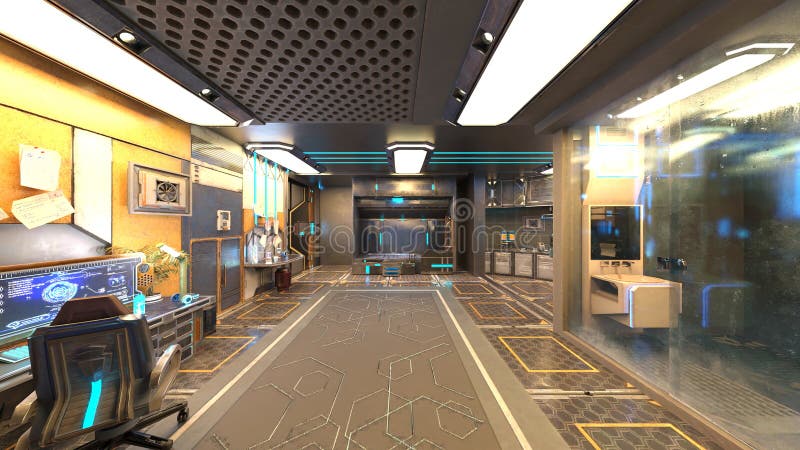 3D Rendering of Scenery in the Laboratory Stock Illustration ...