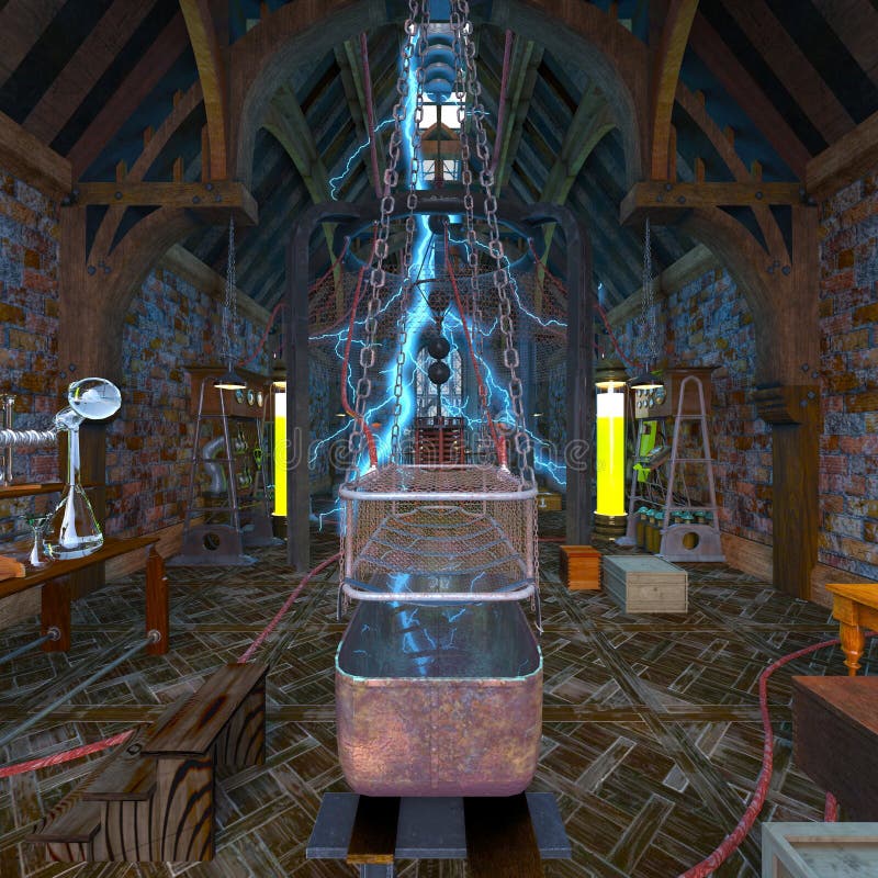 3D Rendering of Scenery in the Laboratory Stock Illustration ...