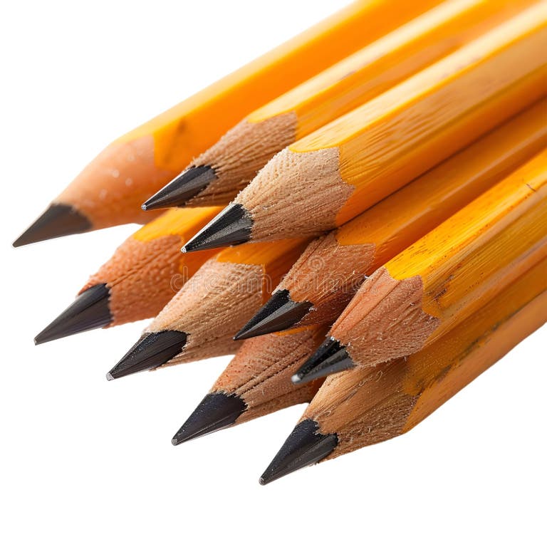 3D Rendering of a School Pencils Stack on Transparent Background - Ai ...