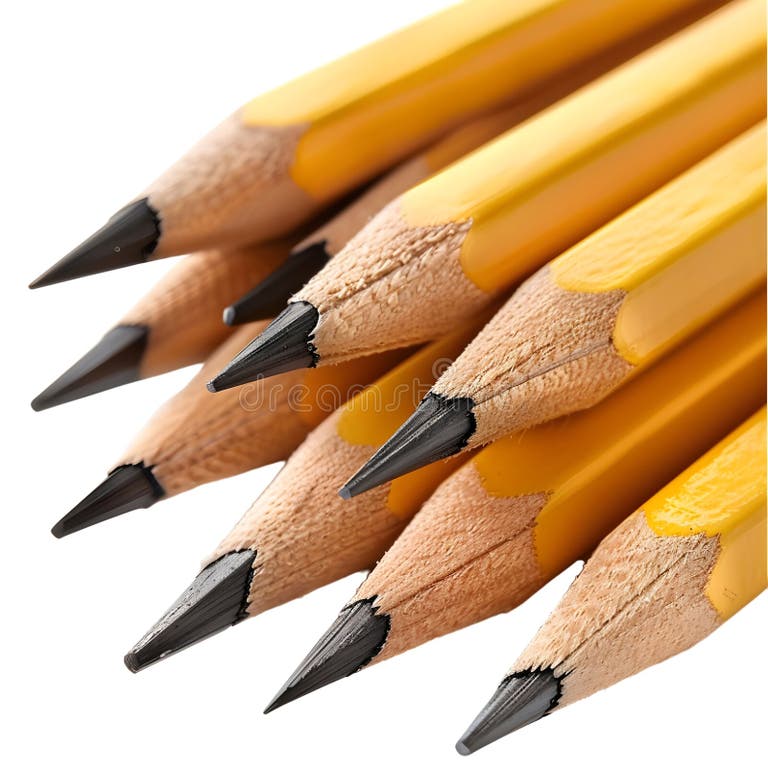 3D Rendering of a School Pencils Stack on Transparent Background - Ai ...